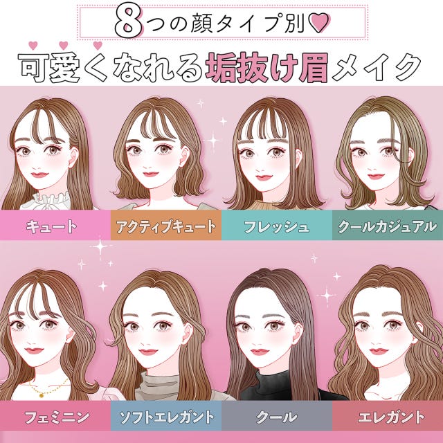 マネすれば最高に垢抜ける!8つの顔タイプ別♡「似合う眉メイク」 モデルプレス