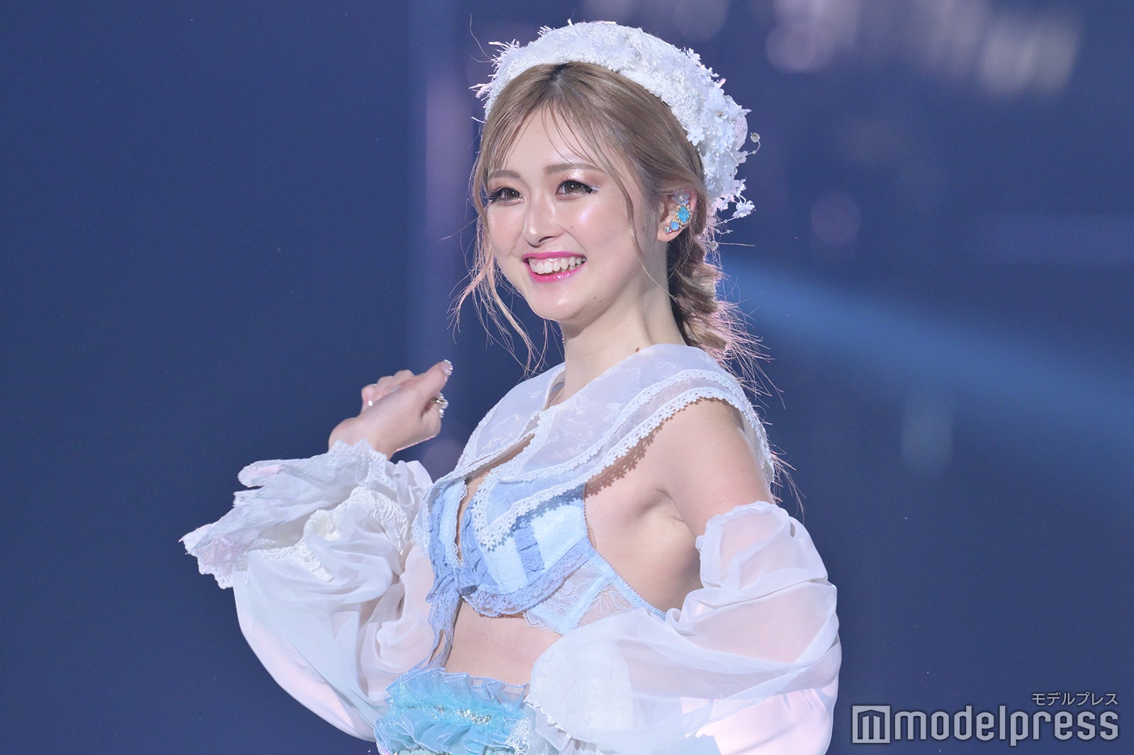 画像4 14 ゆうちゃみ、美バスト＆美脚際立つランジェリー姿 抜群スタイル披露＜tgc 2022 A／w＞ モデルプレス