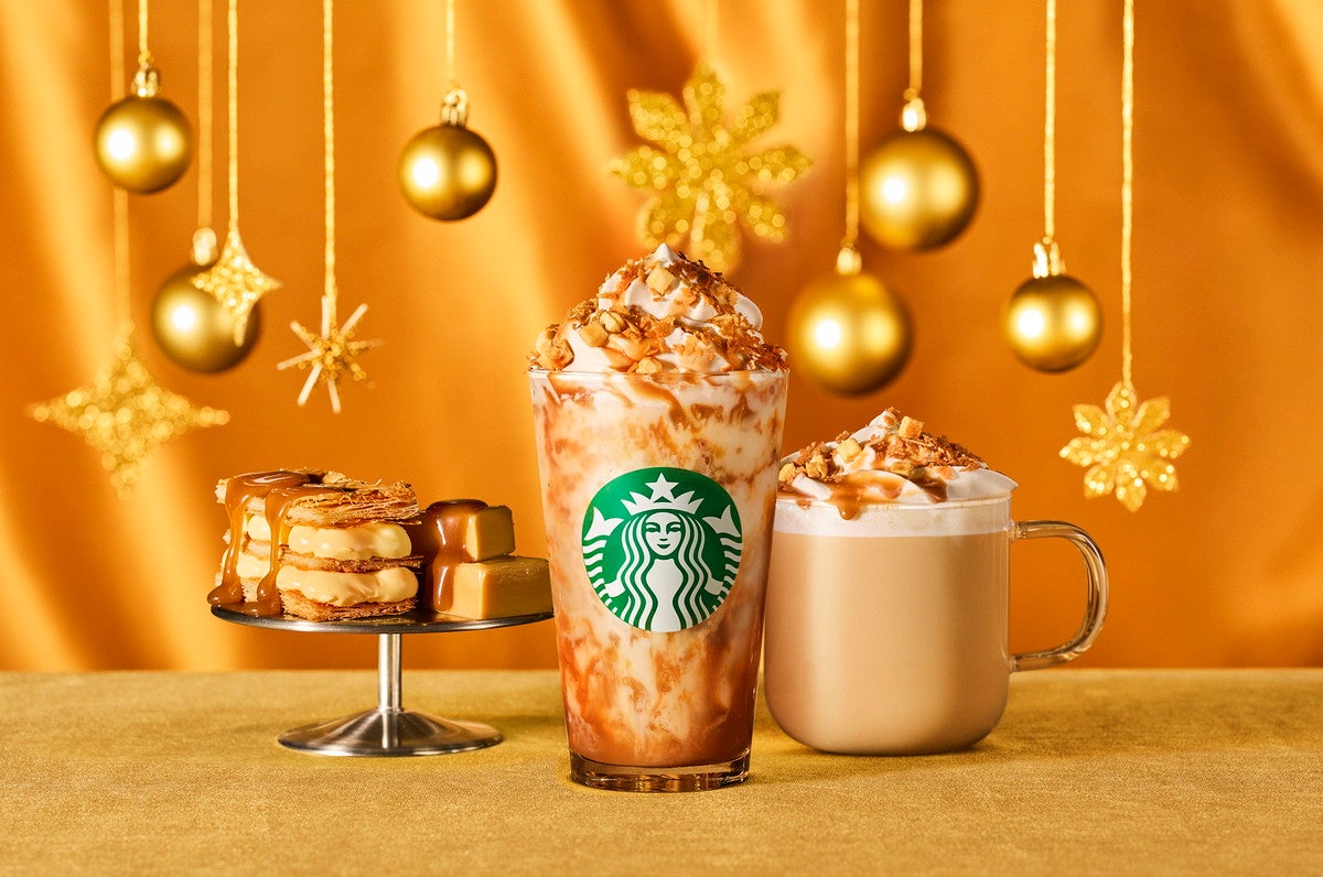 【スタバ新作メニュー】「バターキャラメル ミルフィーユ フラペチーノ」“ザクッ&パリ”食感が楽しいコク深フラペ モデルプレス